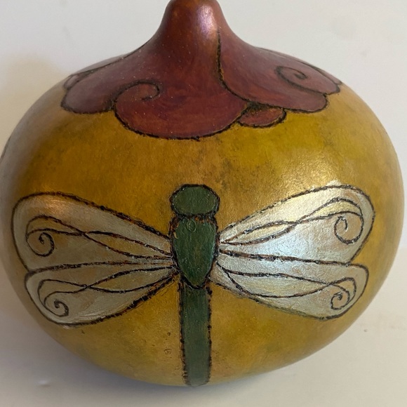 Handmade | Art | Signed Unique Hand Painted Gourd With Designs On All ...